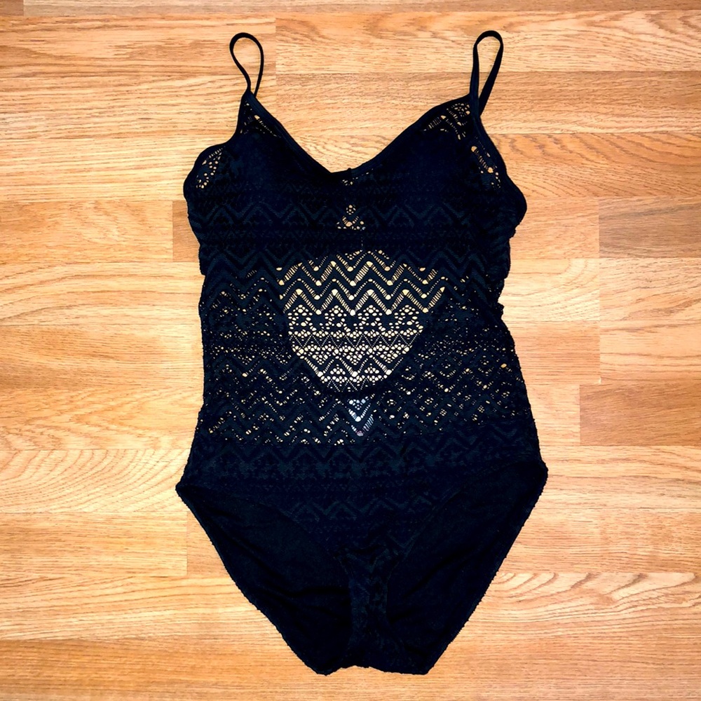 Bongo Crochet One Piece Swimsuit - Gem